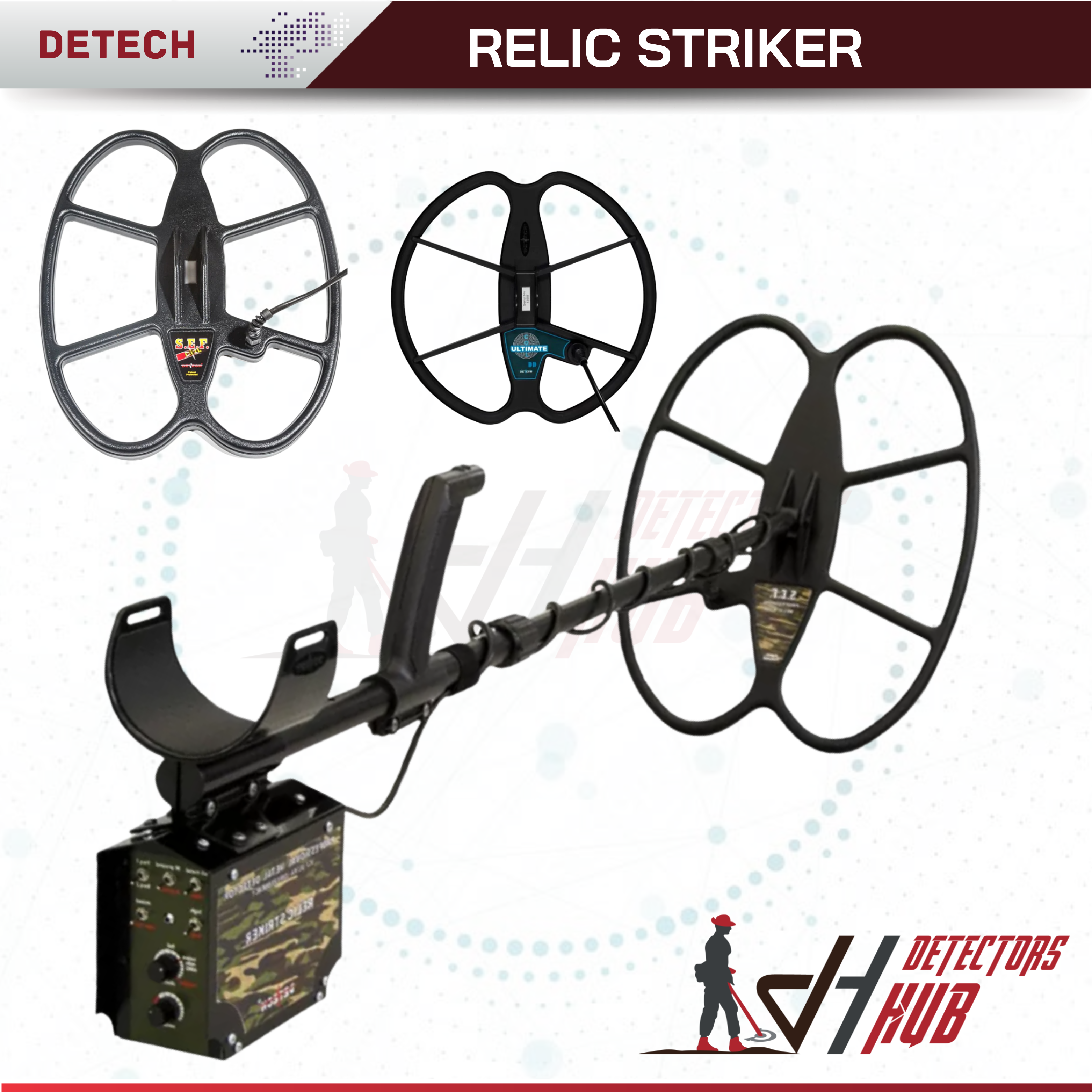 DETECH Relic Striker Deep Metal Detector (4.8 kHz, SEF & Ultimate Coil ...