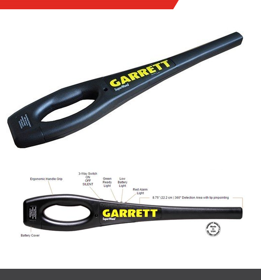 Garrett SuperWand Hand-Held Metal Detector
